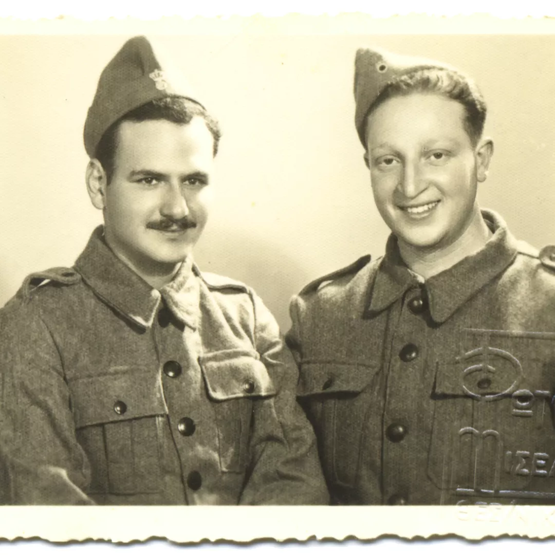 Solon Molho and Nadir Haim in the Greek army | Centropa