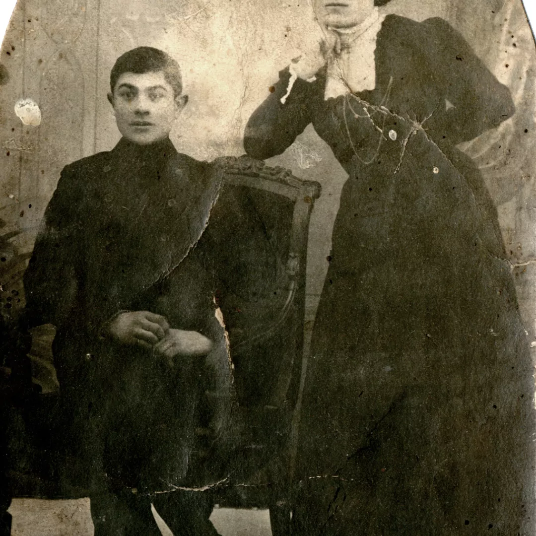 Faina Khorunzhenko's father Lev Levinson and his older sister Lyuba ...