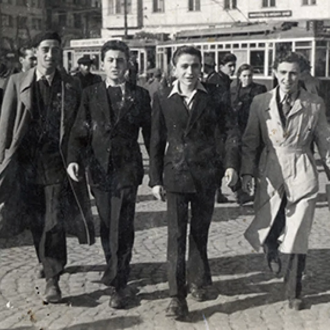 Avram Moisey Pinkas, Ziko Lorer, David Levi and Leon Daniel | Centropa