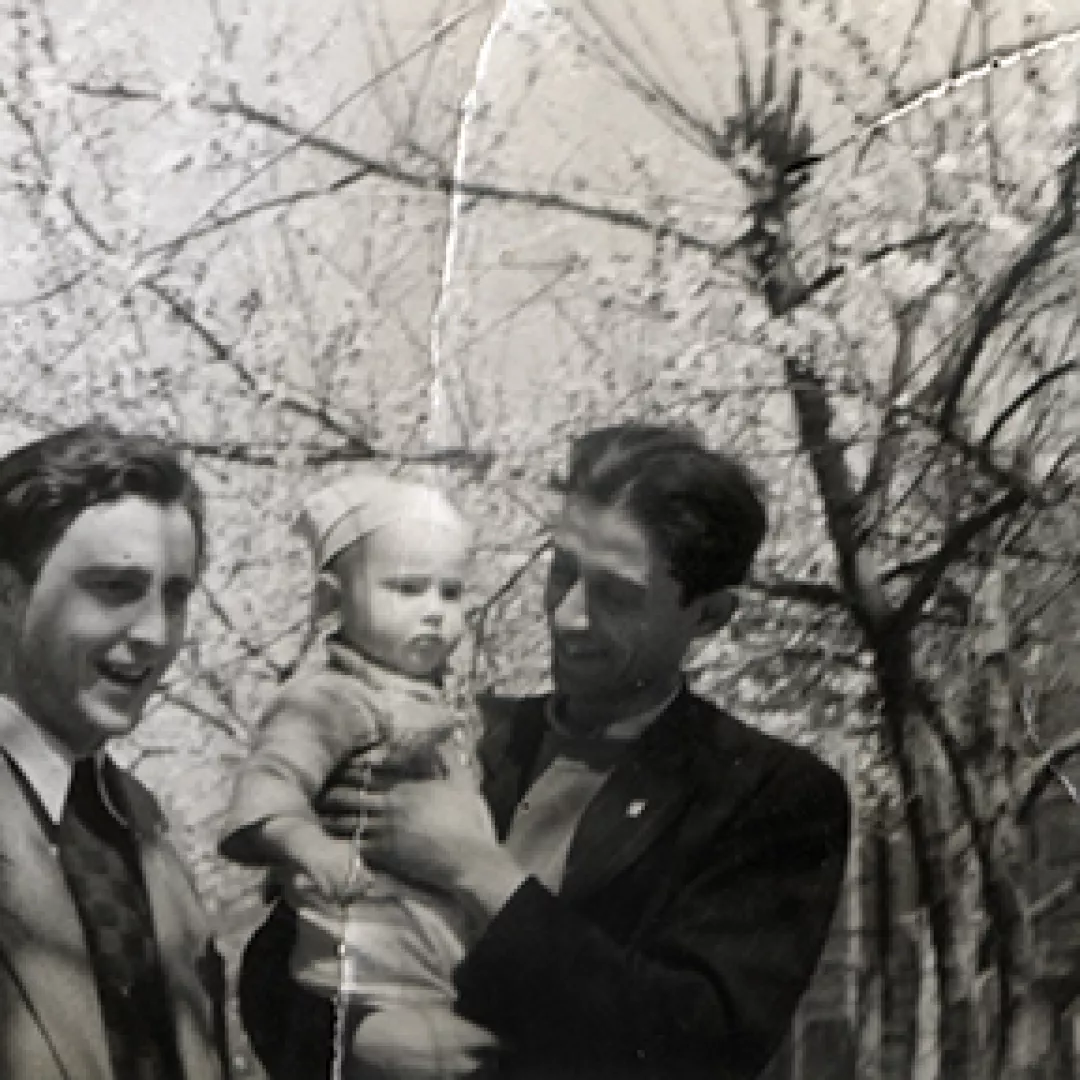 Leon Daniel and Avram Moisey Pinkas with Leon's son, Andrey Daniel ...