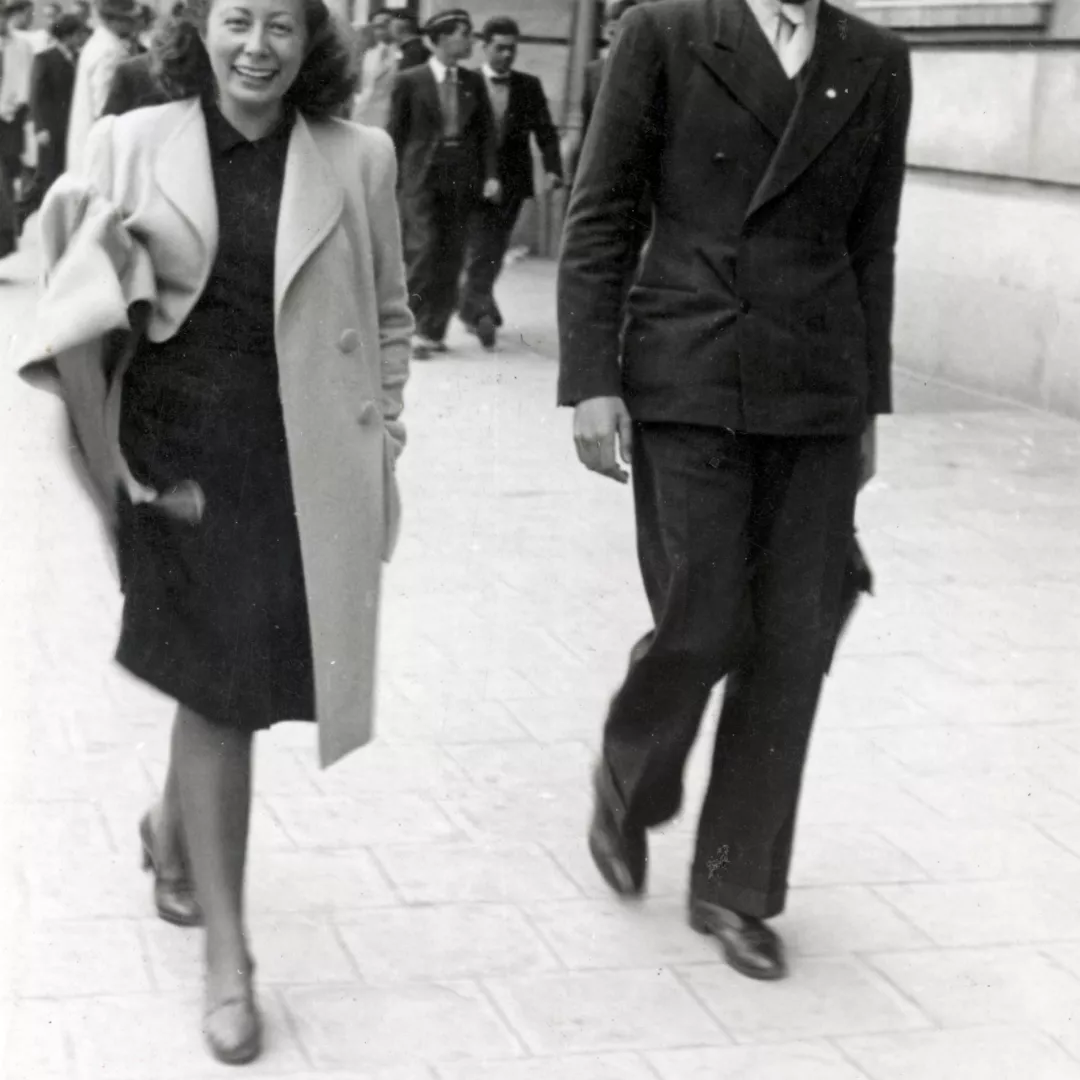 Matilda Levi with her boyfriend Aron Mushieh | Centropa