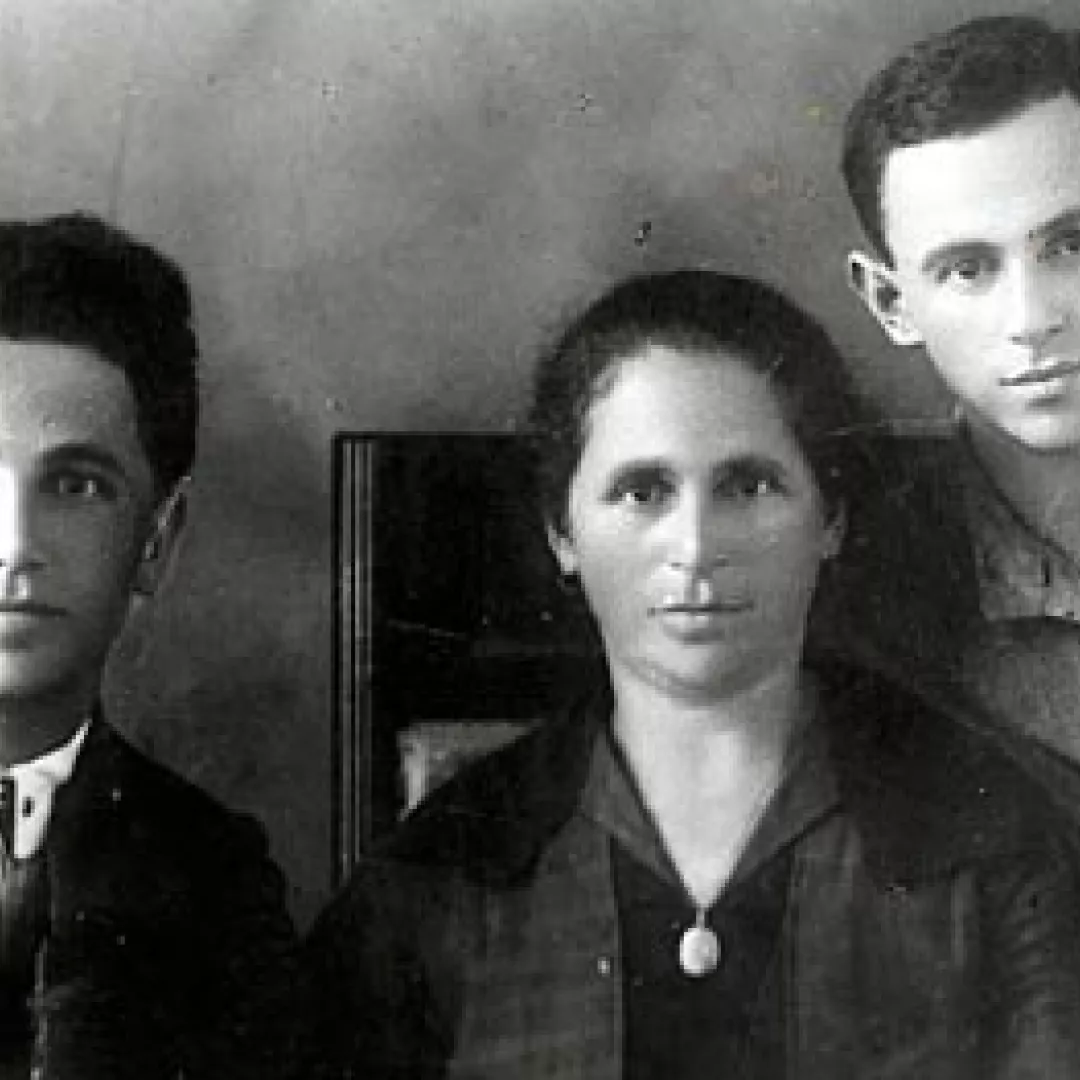 Zina Minevich’s uncle Isaac Minevich, grandmother Riva Grinberg and ...